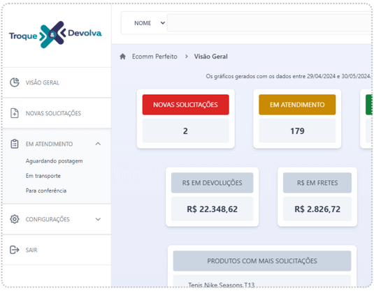 Gestão de logística reversa para e-commerce - Troque & Devolva