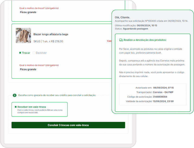 Gestão de logística reversa para e-commerce - Troque & Devolva