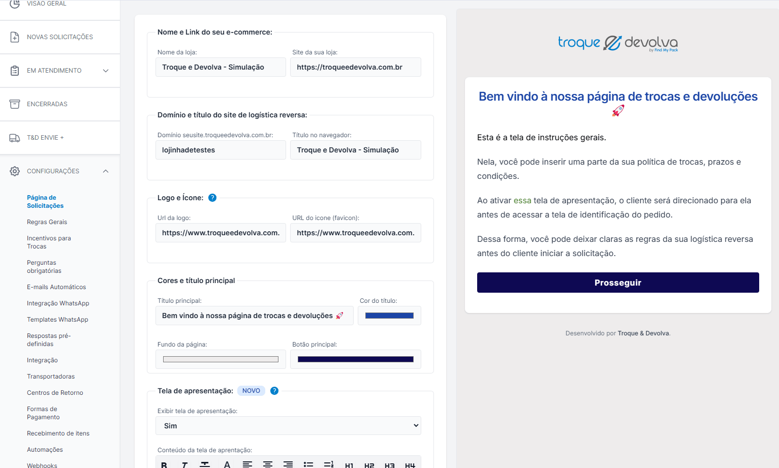 Gestão de logística reversa para e-commerce - Troque & Devolva