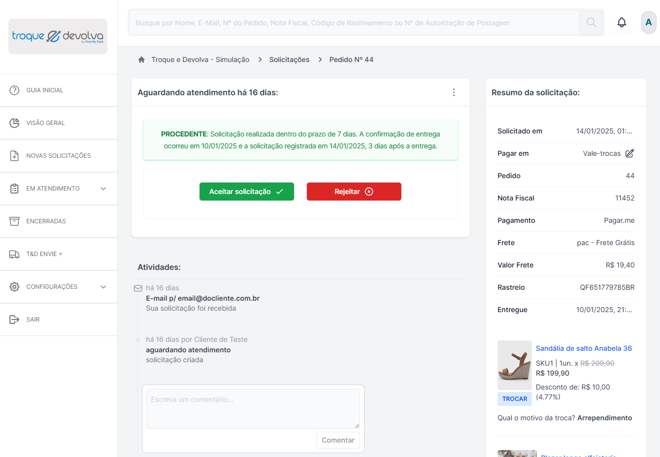Gestão de logística reversa para e-commerce - Troque & Devolva